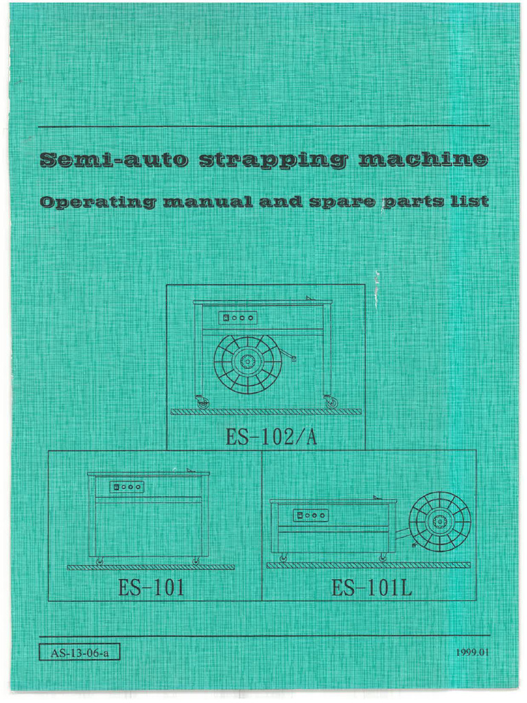 JoinPack Strapping Machine ES-102 Operating Manual | PDF