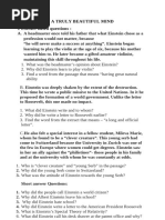 A Truly Beautiful Mind - Class 9 | PDF | Albert Einstein | Theory Of ...