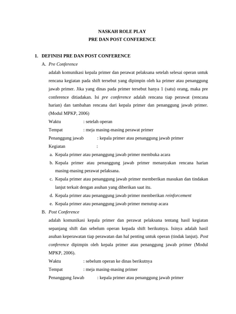 Pre Dan Post Conference | PDF