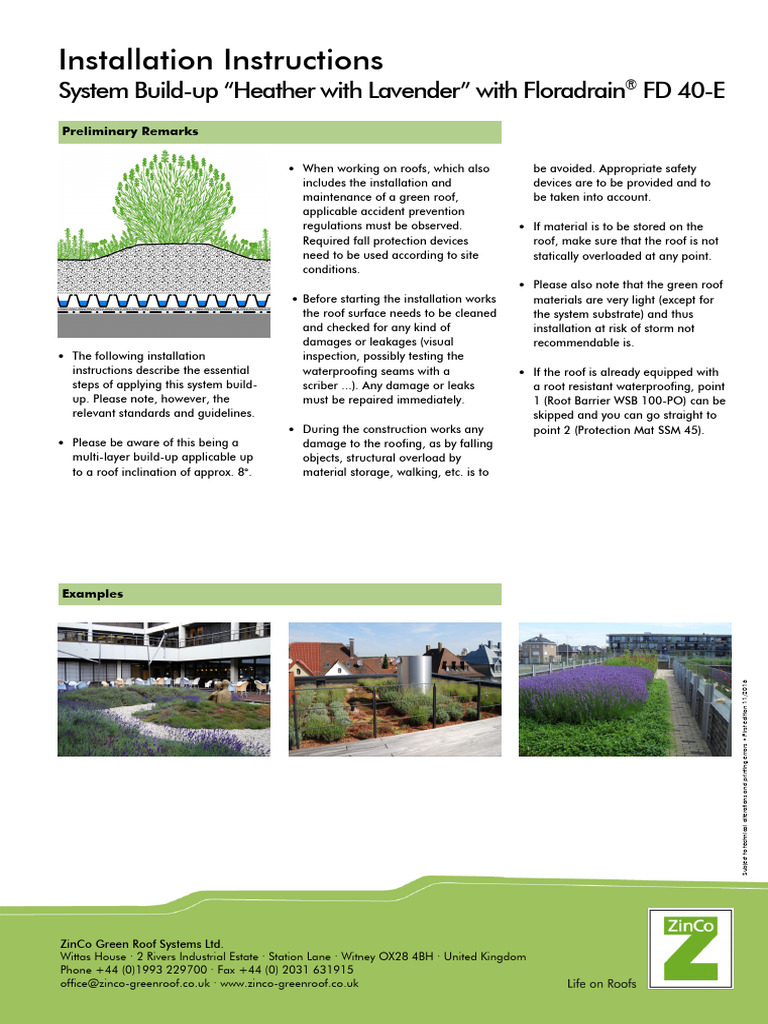 ZinCo Installation Instructions Heather With Lavender FD40-E UK-1 | PDF ...
