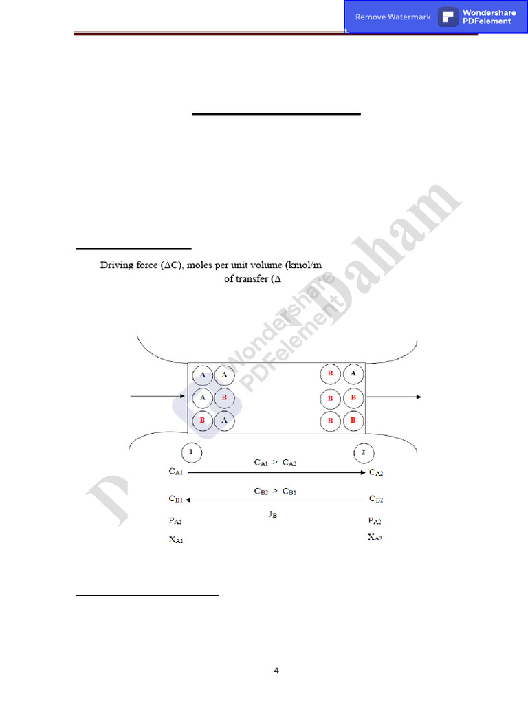 Diffusion and Mass Transfer Basics | PDF | Diffusion | Gases