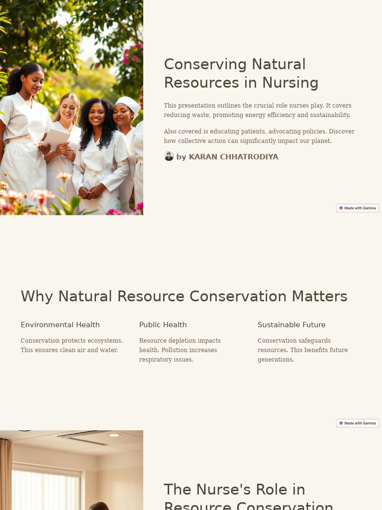 Nurses' Role in Resource Conservation | PDF | Recycling | Waste