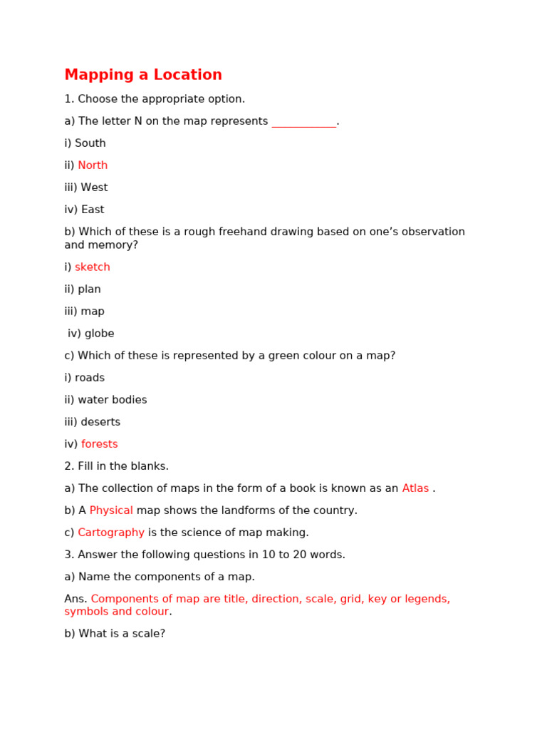 Mapping A Location Notes | PDF