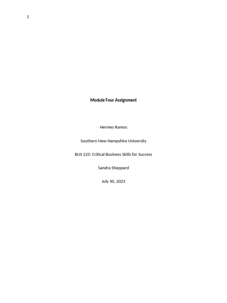 BUS225 Module Four Assignment | PDF | Data Analysis | Data