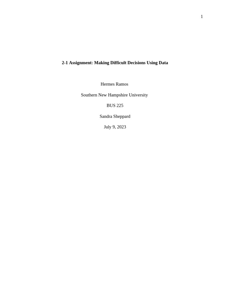 bus 225 2-1 Assignment | PDF | Salary | Data