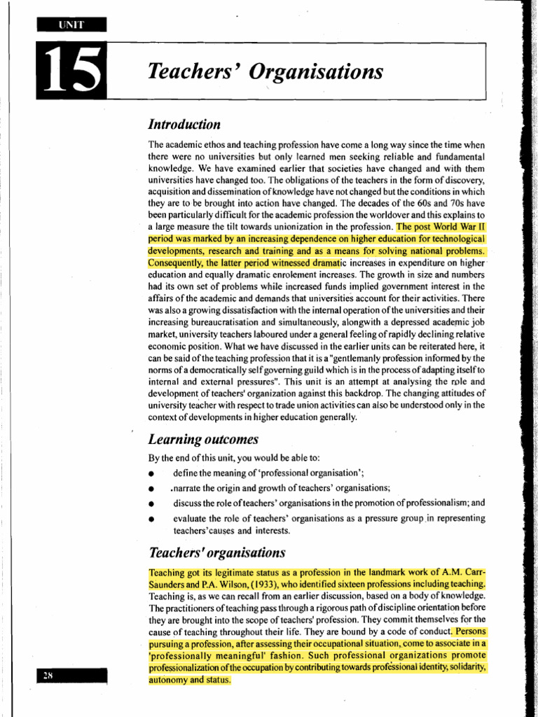 Teachers Organizations | PDF | Teachers | Profession
