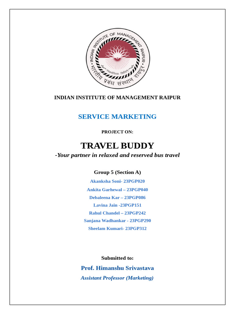 Report_A_ServiceSync_TravelBuddy | PDF | Pricing | Profit (Economics)