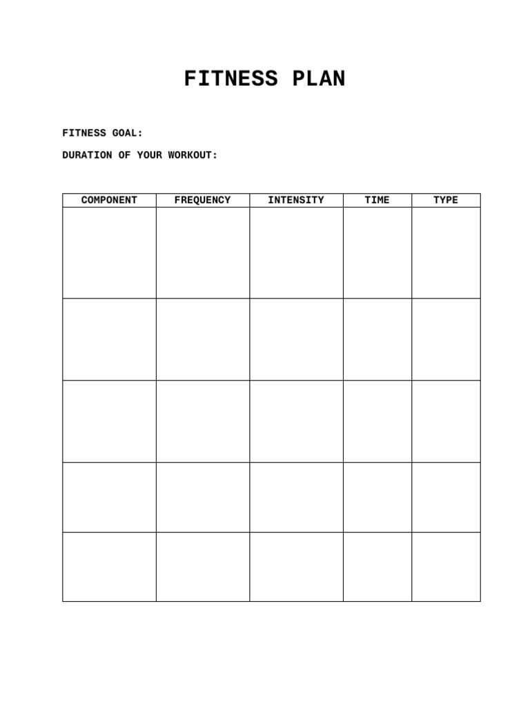 Fitness Plan | PDF