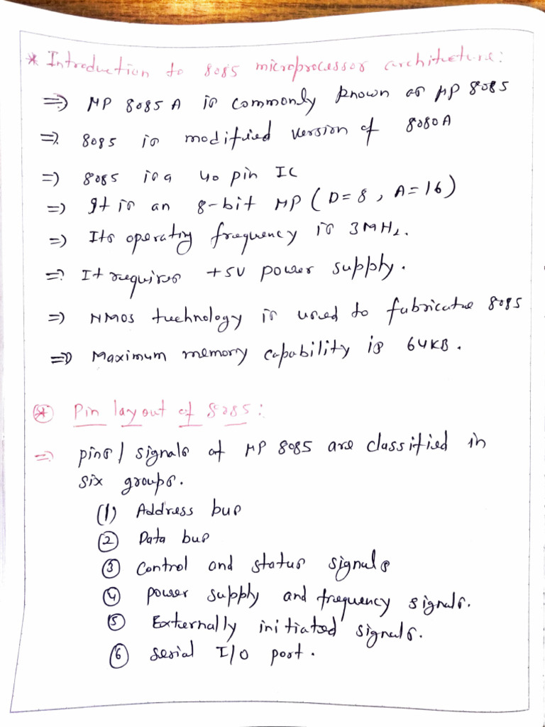 Architecture Of 8085 1 Pdf Central Processing Unit Input Output