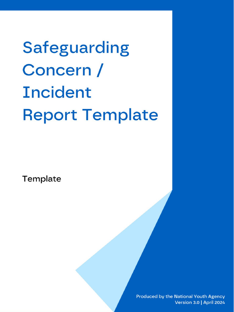 Safeguarding Incident Report Template | PDF | Risk | Justice