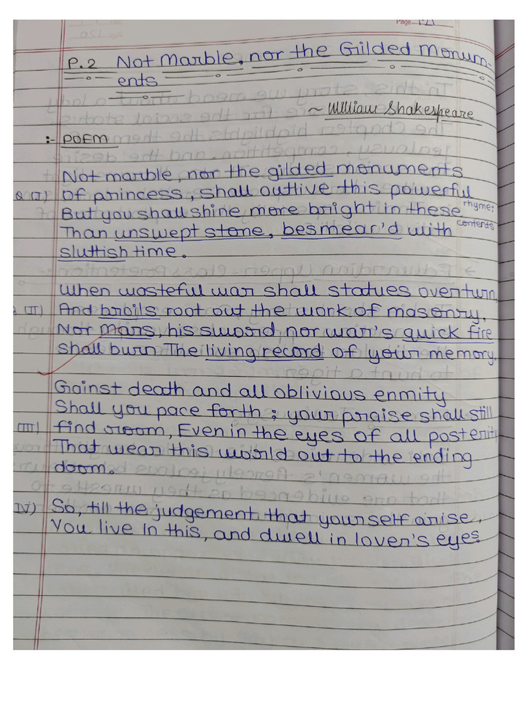 Not Marbles not the gilded monuments theme | PDF