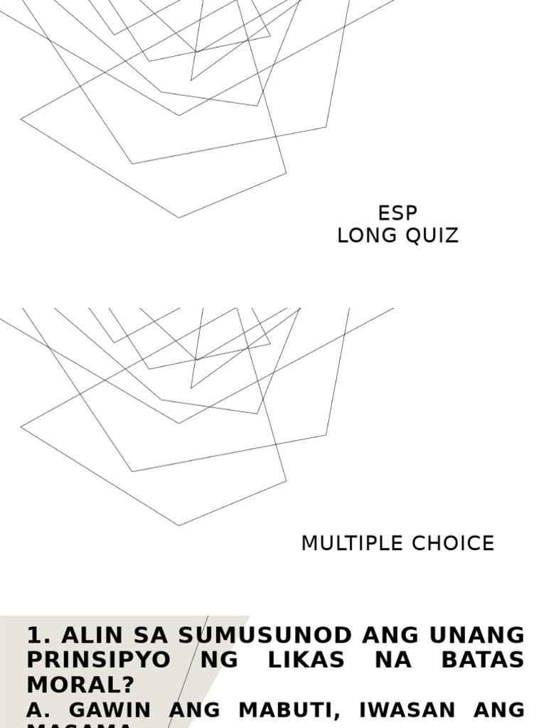 EsP Long Quiz | PDF