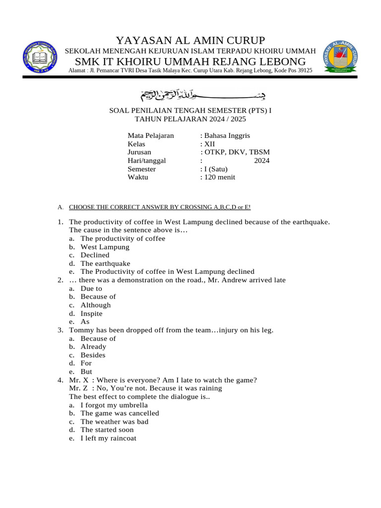 PTS XII B ING 2024 | PDF | Earthquakes | Geological Hazards