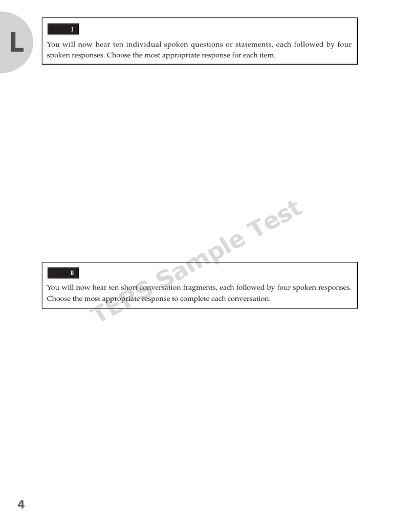 TEPS Sample Test | PDF | Fish Oil | Birds