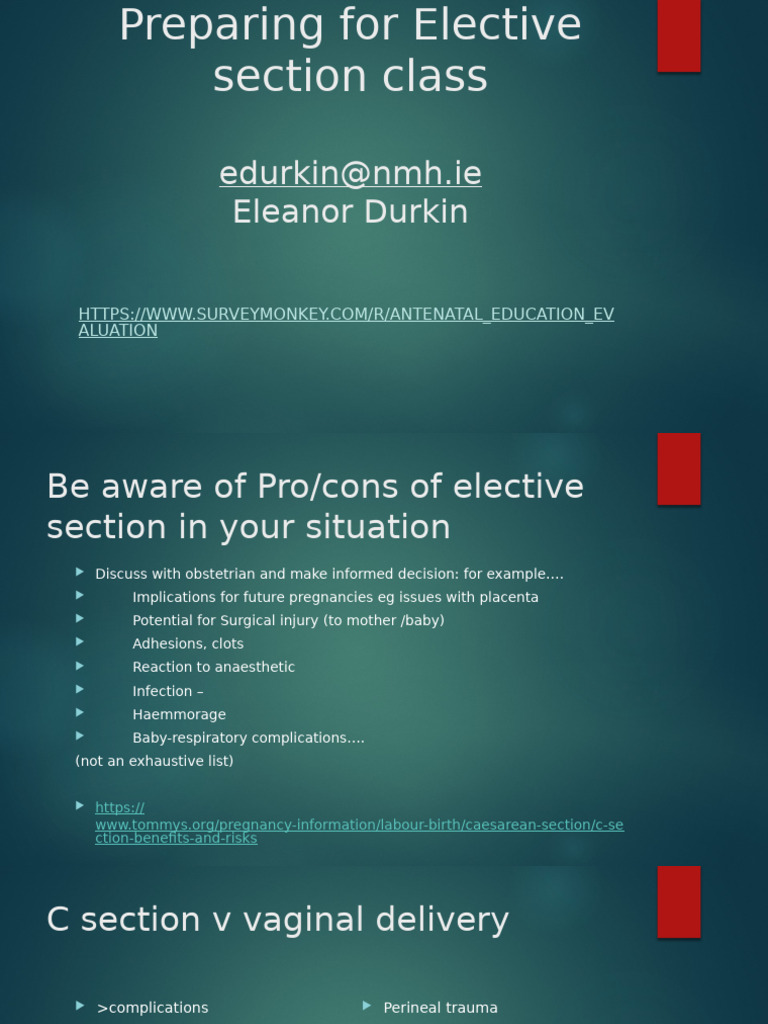 Elective Section Class Womens | PDF | Childbirth | Postpartum Period