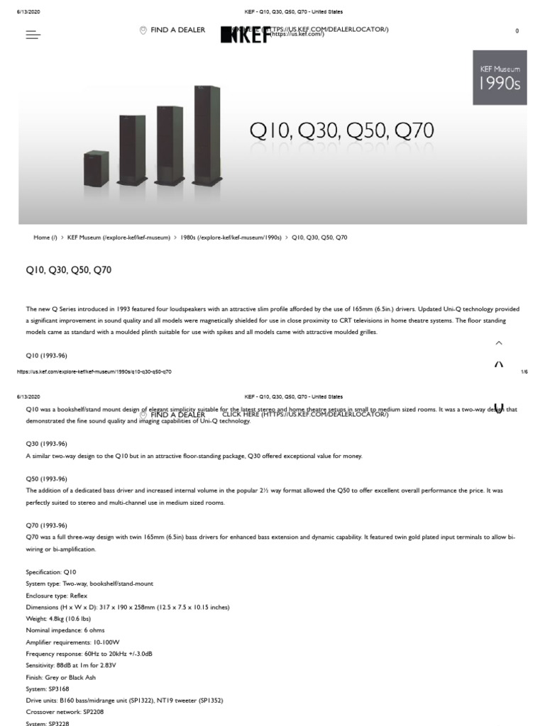 KEF - Q10, Q30, Q50, Q70 - United States | PDF | Sound Technology ...