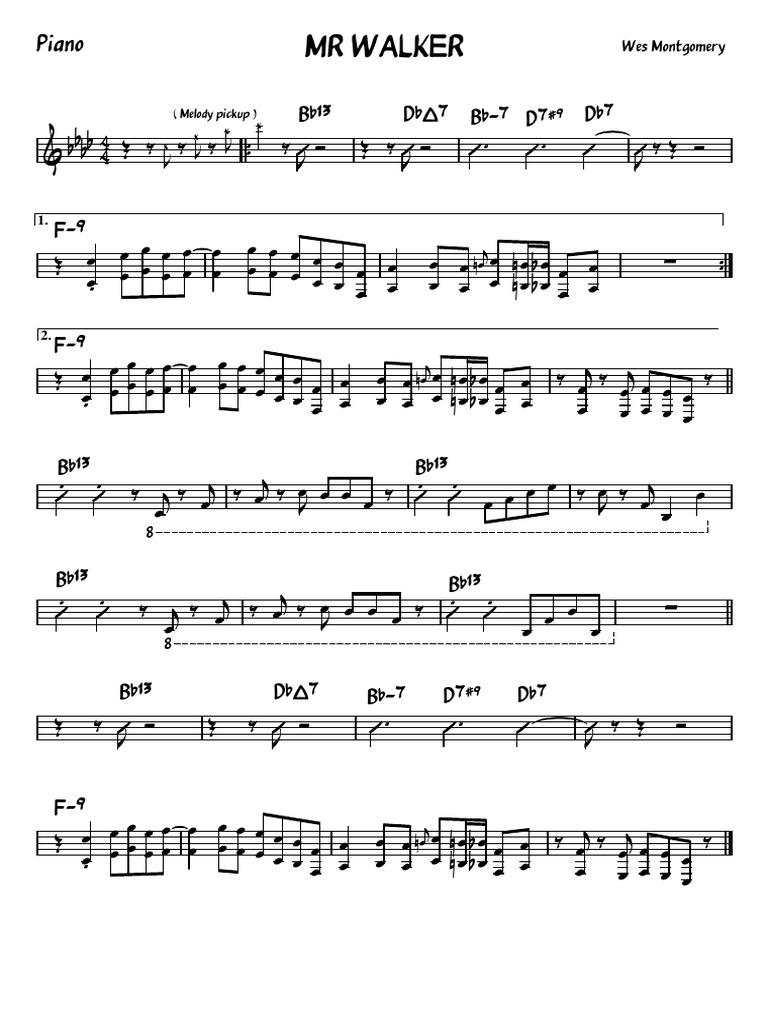 MR Walker Piano Accompaniment | PDF | Musical Compositions | Musical ...