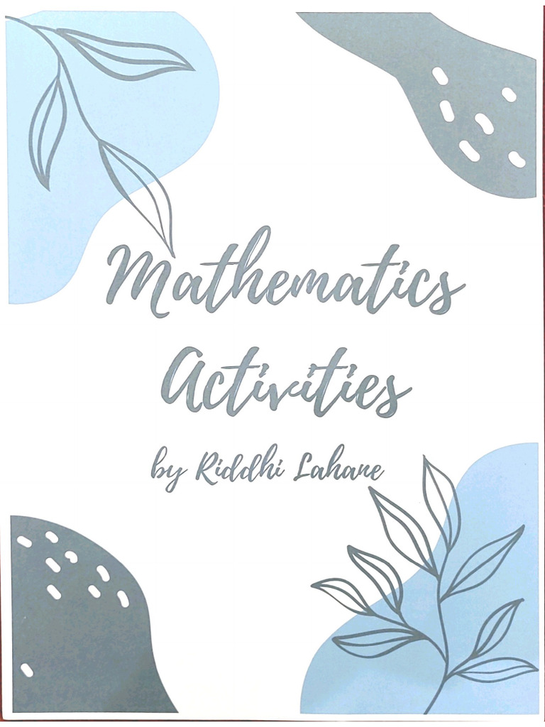 Maths Activity | PDF