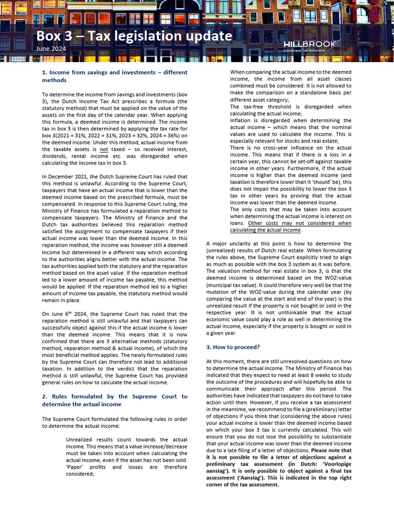 Box 3 - Tax legislation update | PDF | Taxes | Income