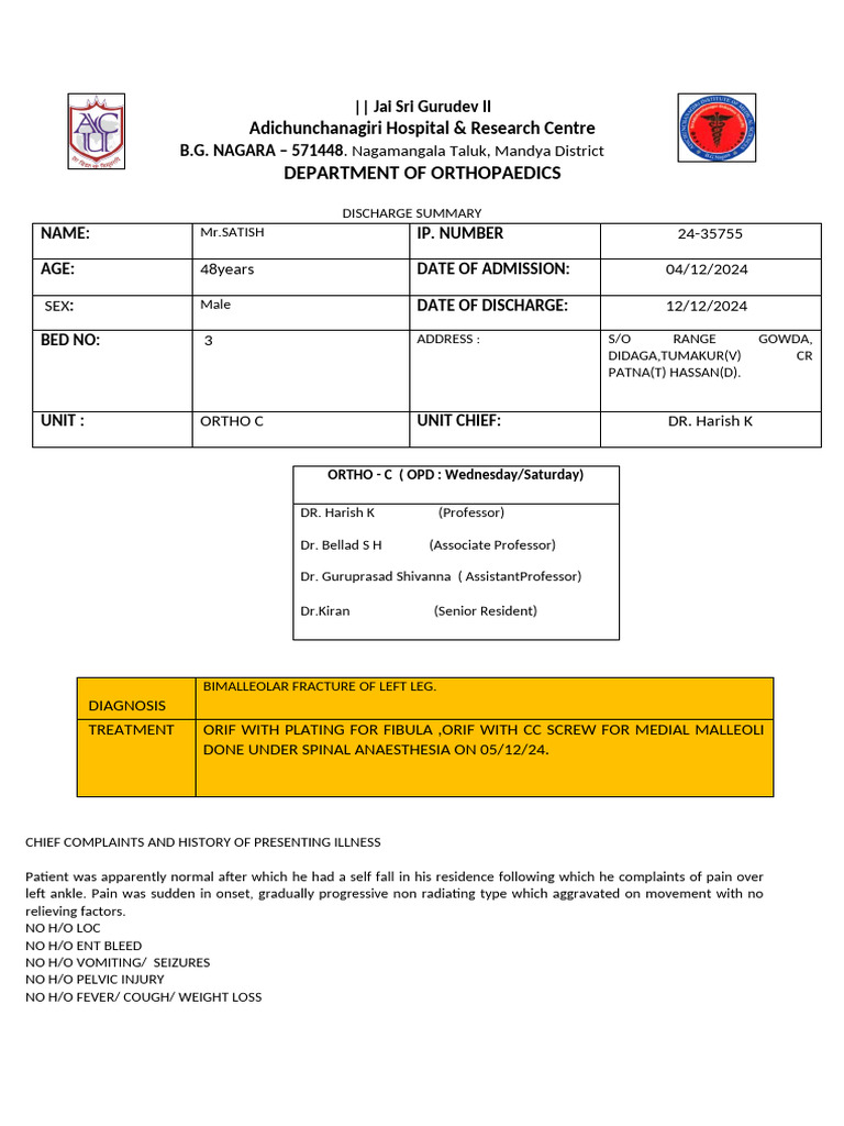 SATISH-1 | PDF | Medical Specialties | Clinical Medicine