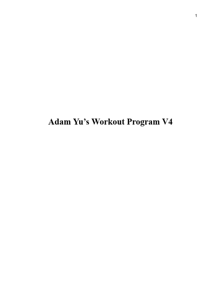 Adam Yus New Program v4 2 | PDF | Mental Processes | Cognition