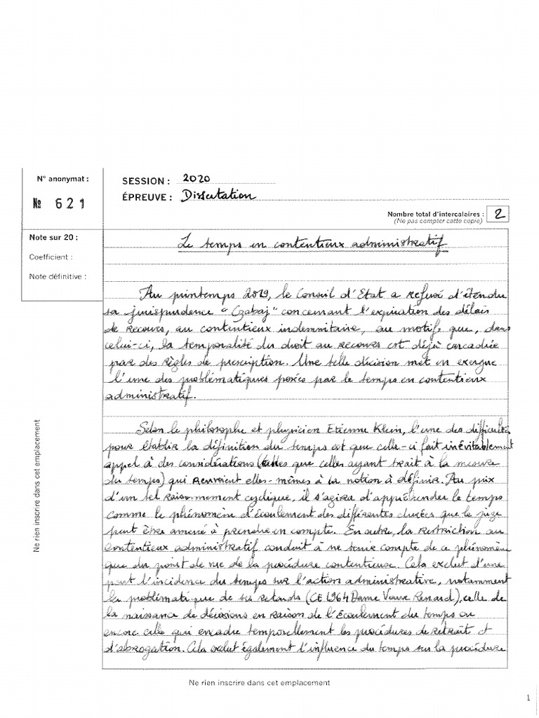 Dissertation Exemple 1 | PDF