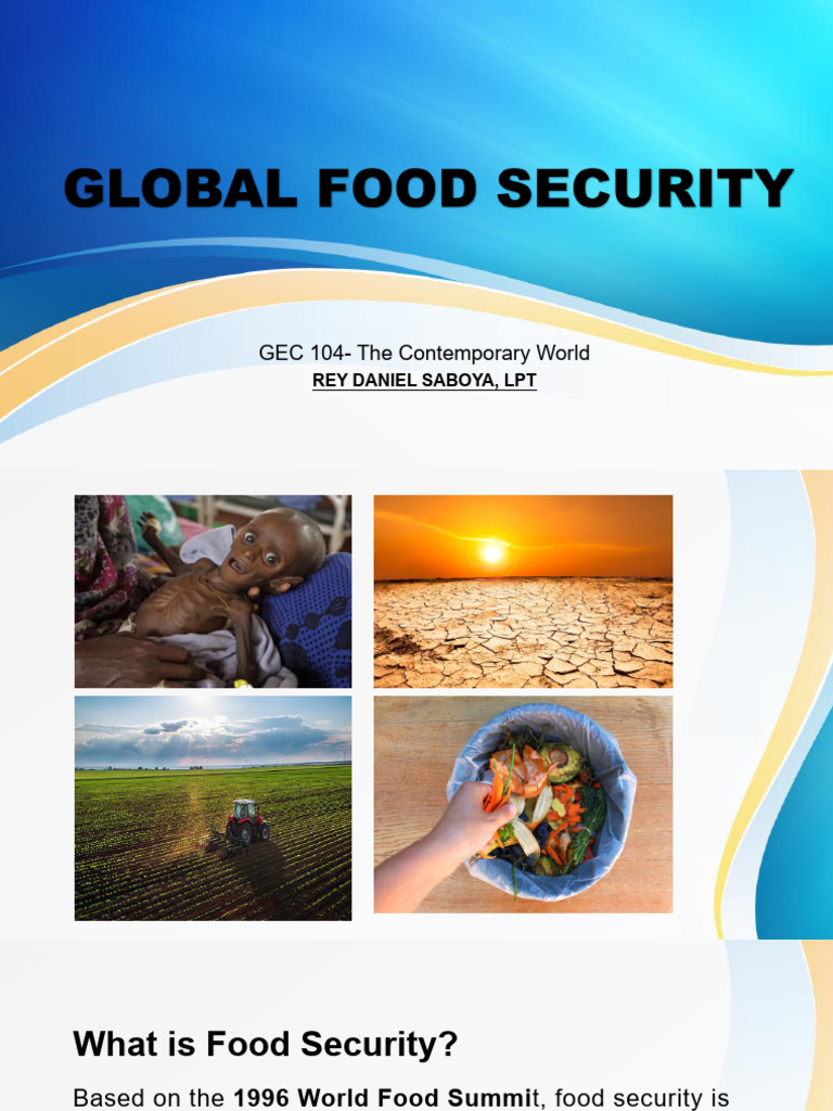 Lesson 11 Global Food Security | PDF | Food Security | Malnutrition
