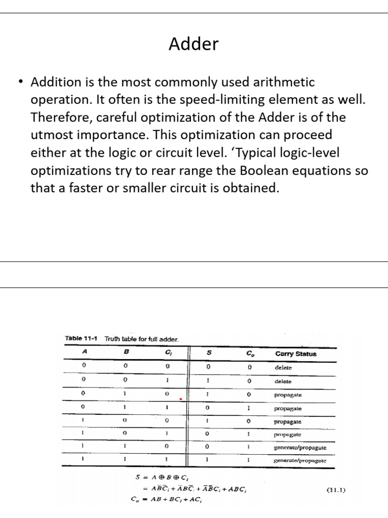 Vlsi 4th Module Adders,Multiplers,Shifter | PDF | Electronic Design | Electronic Circuits