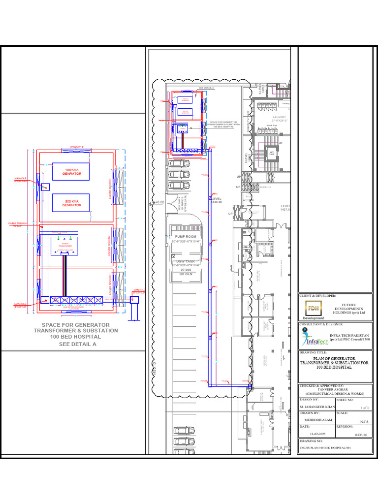 Substation Paln For 100 Bed | PDF | Electronic Engineering | Power ...