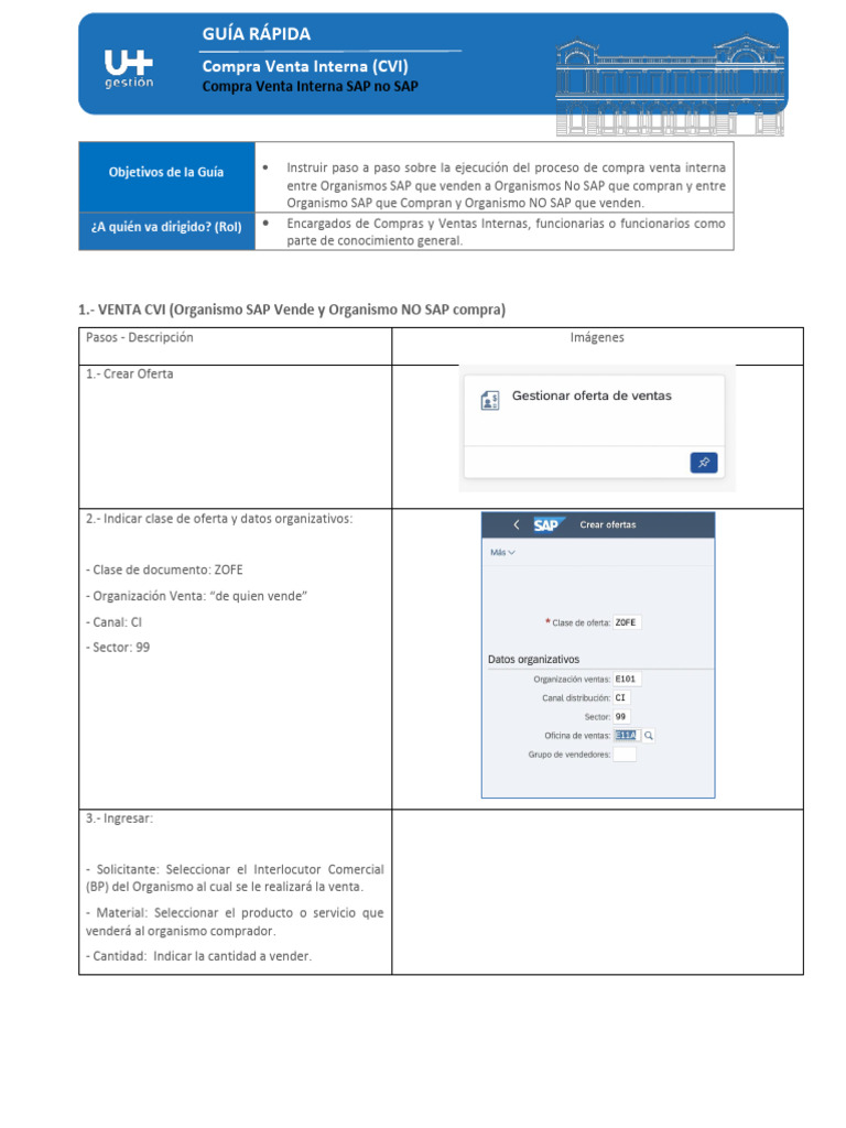 1.2.1 Guia Rapida Compra Venta Interna SAP y No SAP | PDF