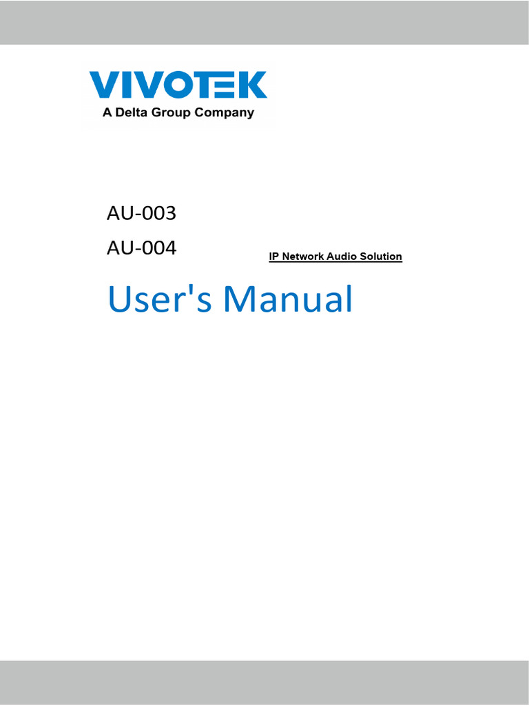 Manual AU-003 en | PDF | Session Initiation Protocol | Ip Address