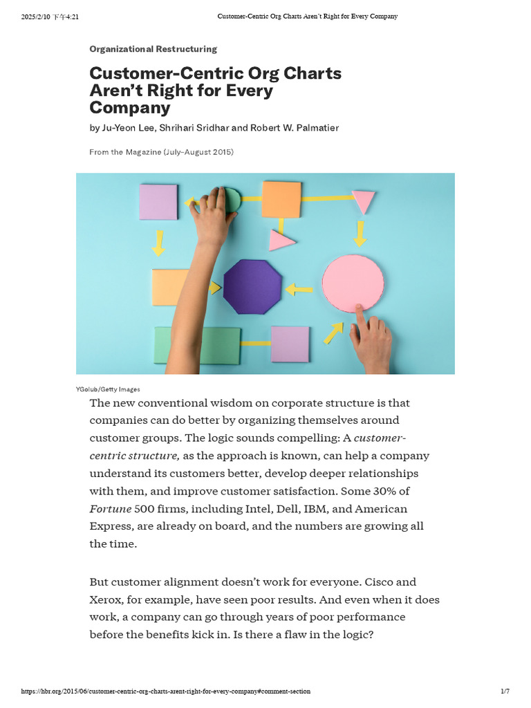Customer-Centric Org Charts Aren't Right For Every Company | PDF ...