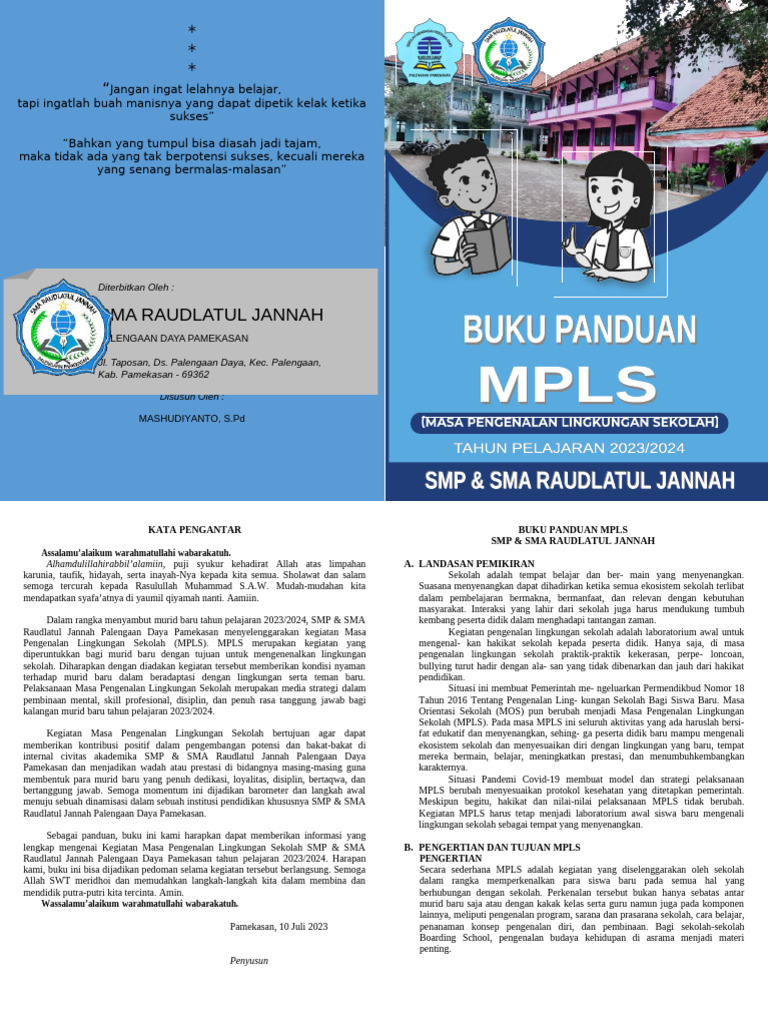 Buku Panduan MPLS 2023 | PDF