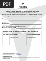 NSFAS Propensity Letter for Appeals | PDF