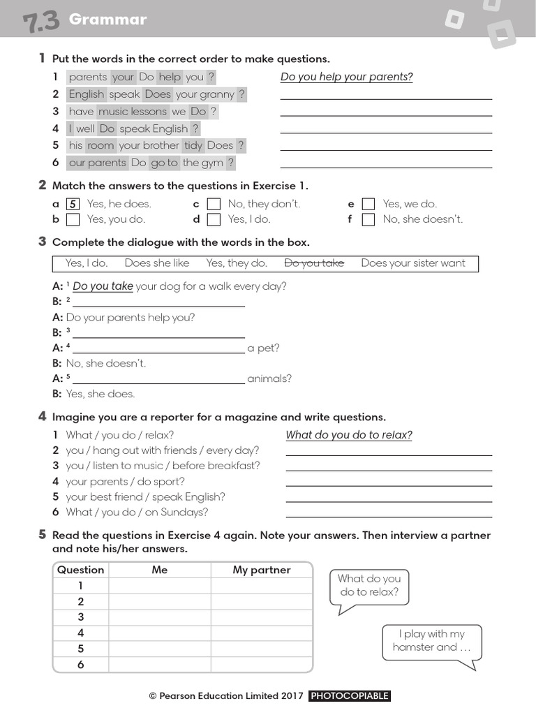 Gg1 Unit7 Grammar2 Worksheet | PDF