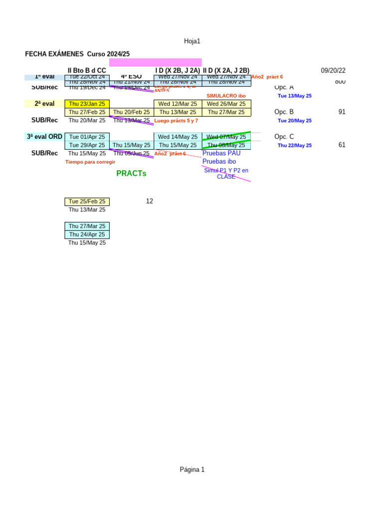 00a_Fech_Exs_2024_25 | PDF