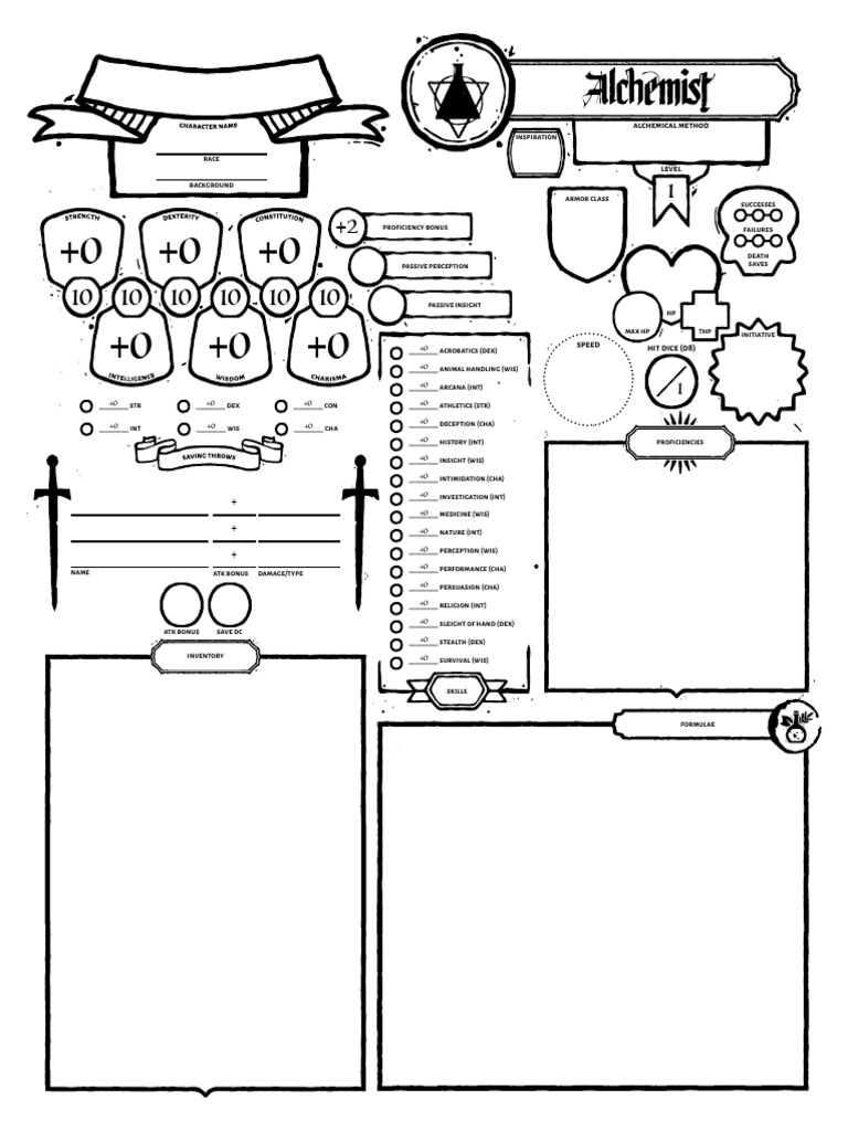 1273526-Alchemist Character Sheet | PDF | Role Playing Games | Tabletop ...