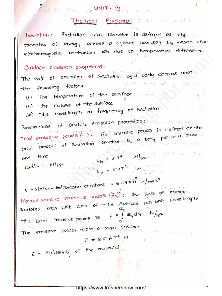 3-2 Heat Transfer Unit 5 Notes | PDF