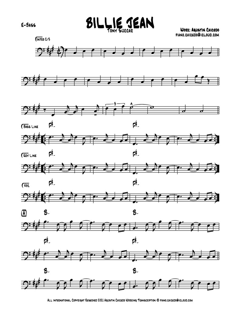 Billie Jean - Bass | PDF