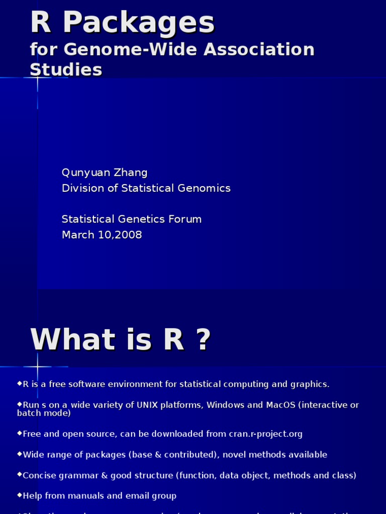 R GWAS Packages | PDF | Genome Wide Association Study | Single ...