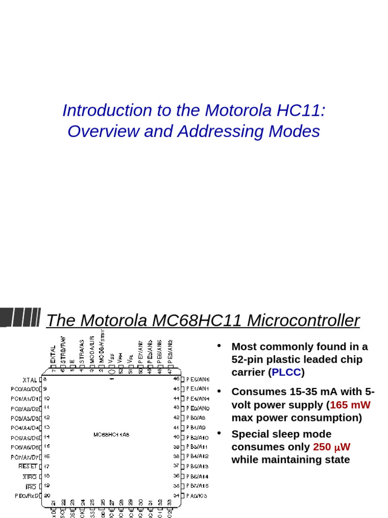 02 HC11Introduction | PDF | Computer Memory | Microcontroller