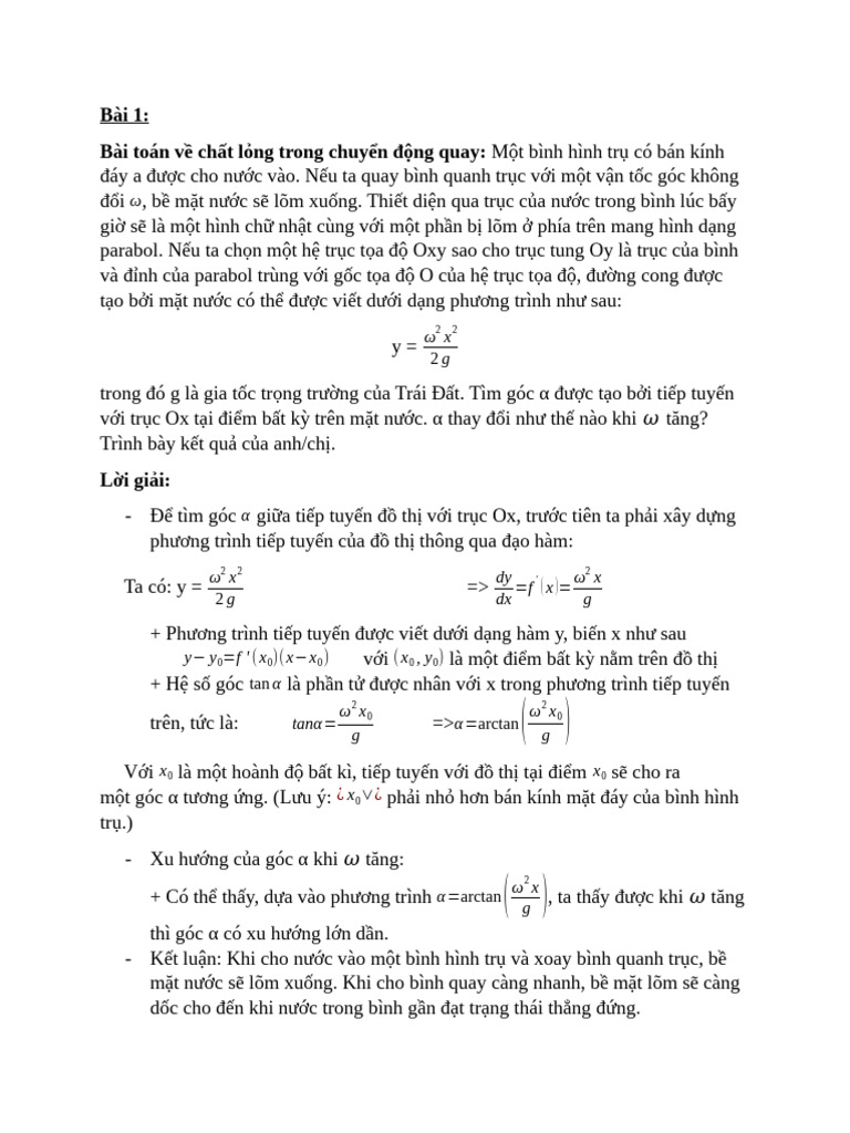 Bài 1 và 2 P2 BTL GT1 | PDF