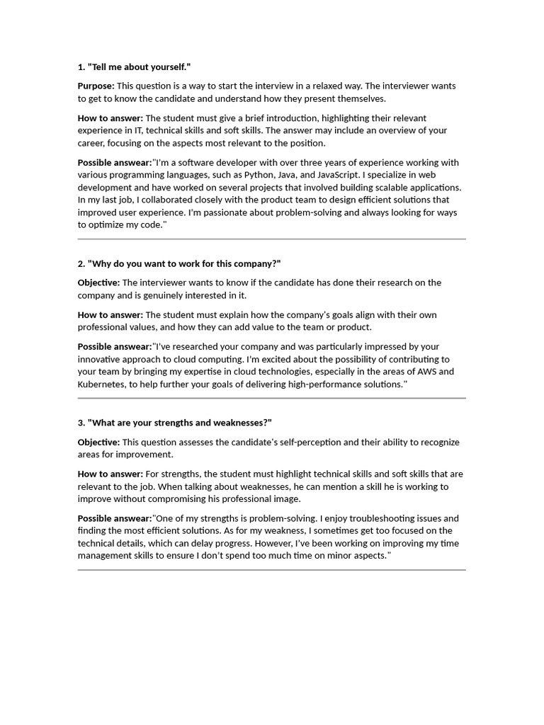 Interview questions | PDF | Debugging | Learning