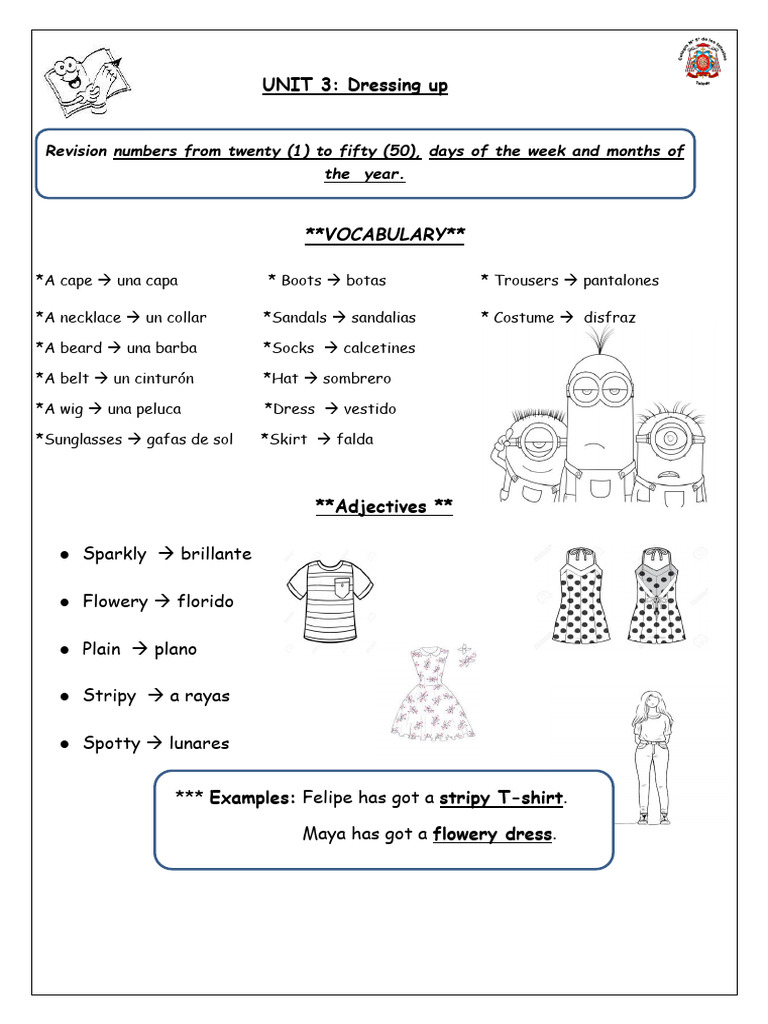 Vocabulary Unit 3 | PDF
