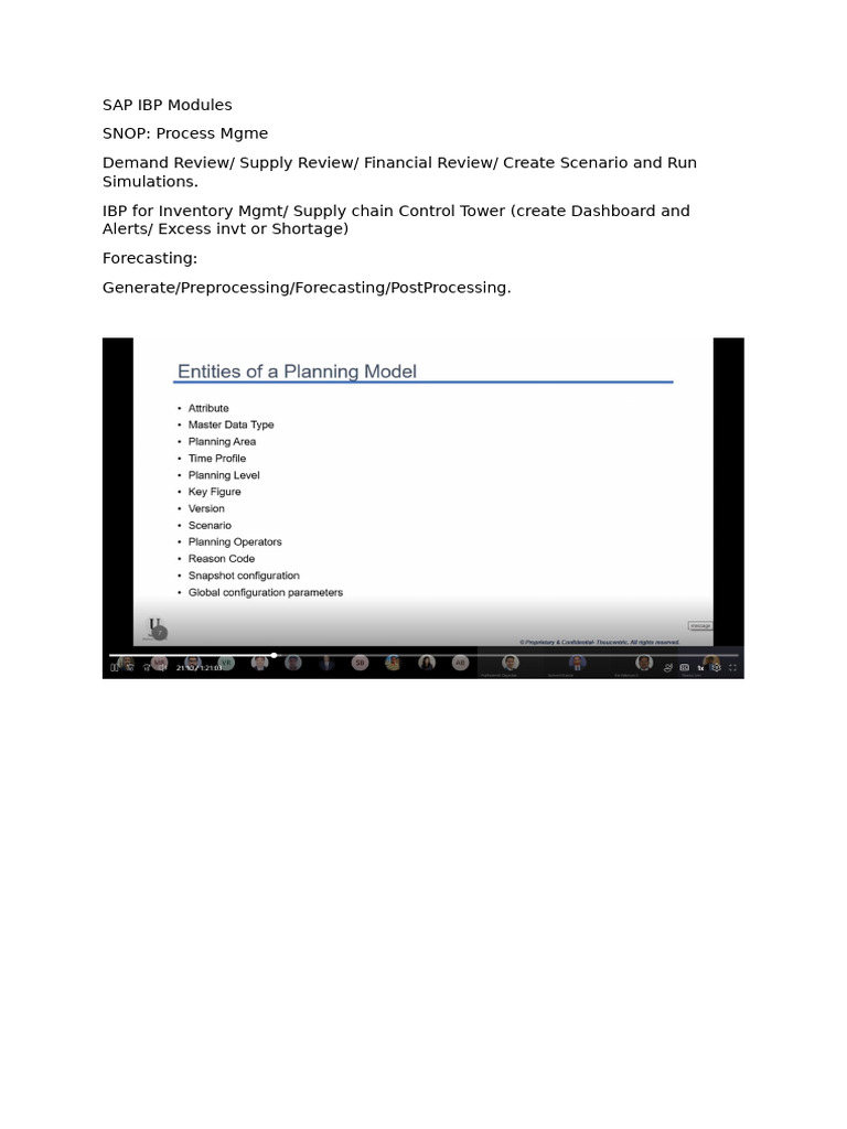 SAP IBP Modules | PDF