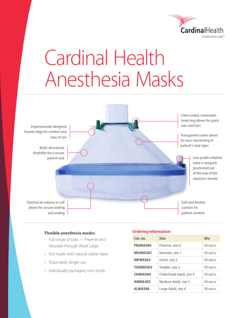 Cardinal Health Anesthesia Masks Literature | PDF | Infants | Medical ...