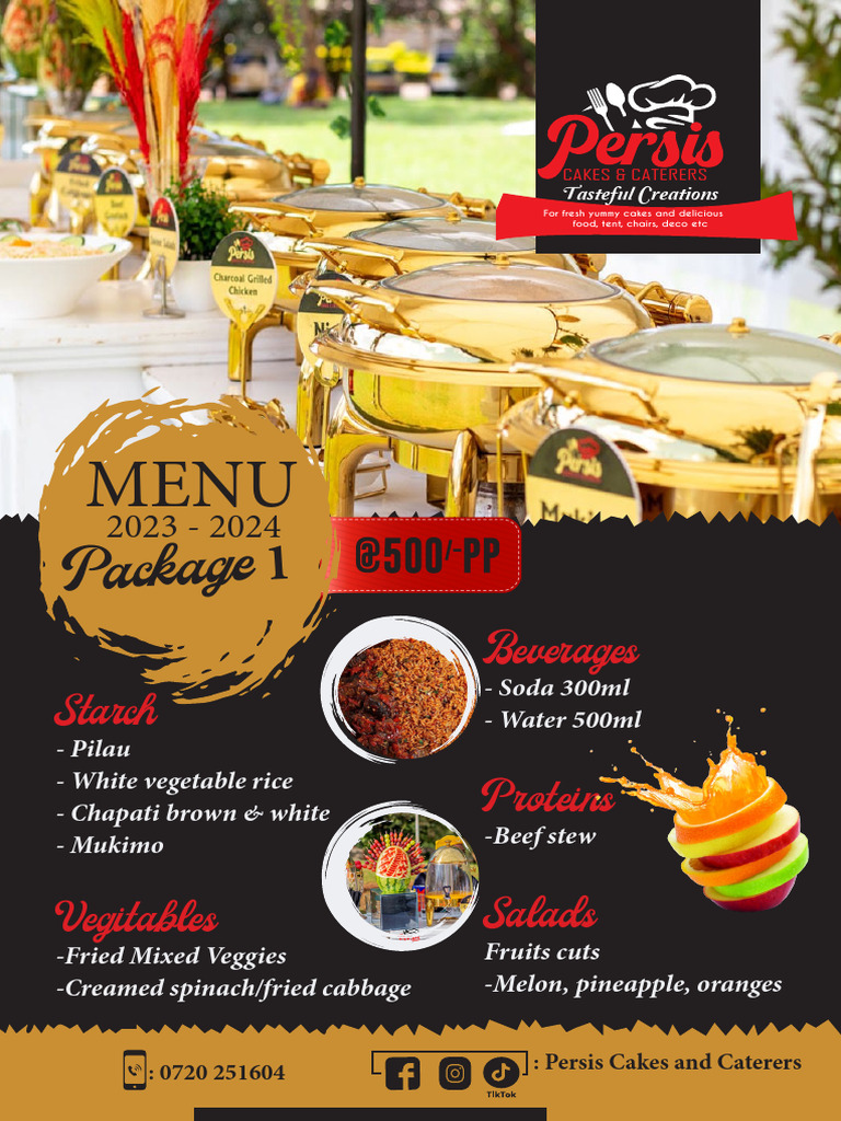 A Persis Menu 2024 Package | PDF | Foods | Drink