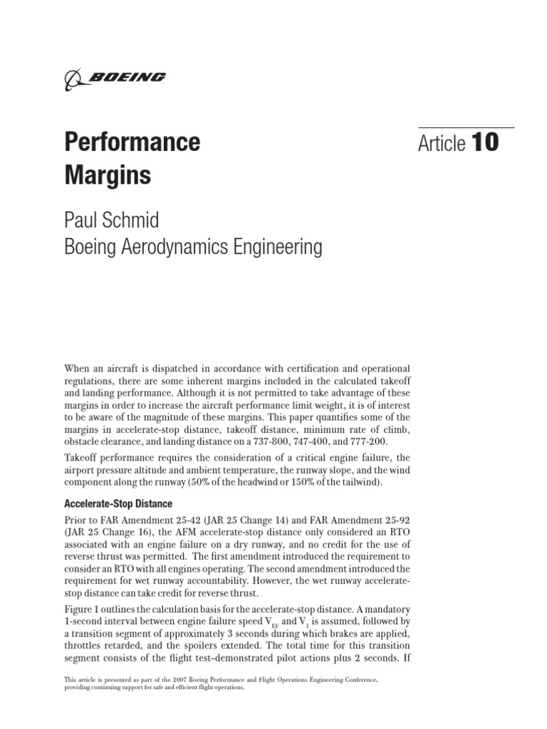 Performance Margins | PDF | Takeoff | Runway