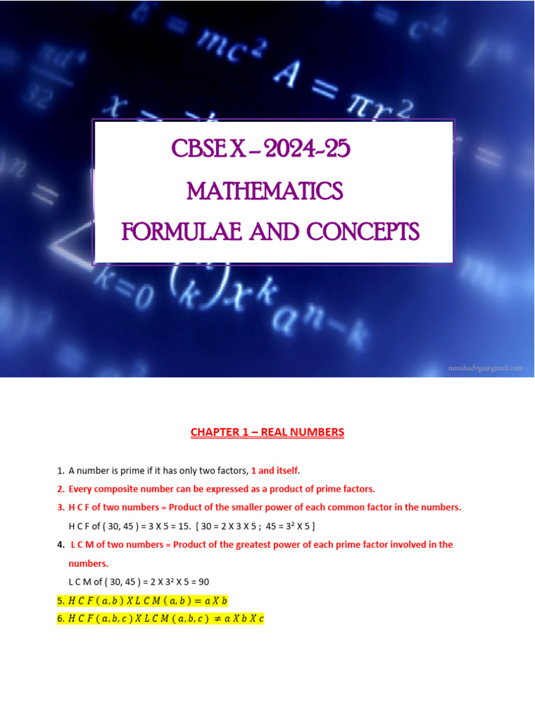 Maths Formula gr10 | PDF | Quadratic Equation | Factorization