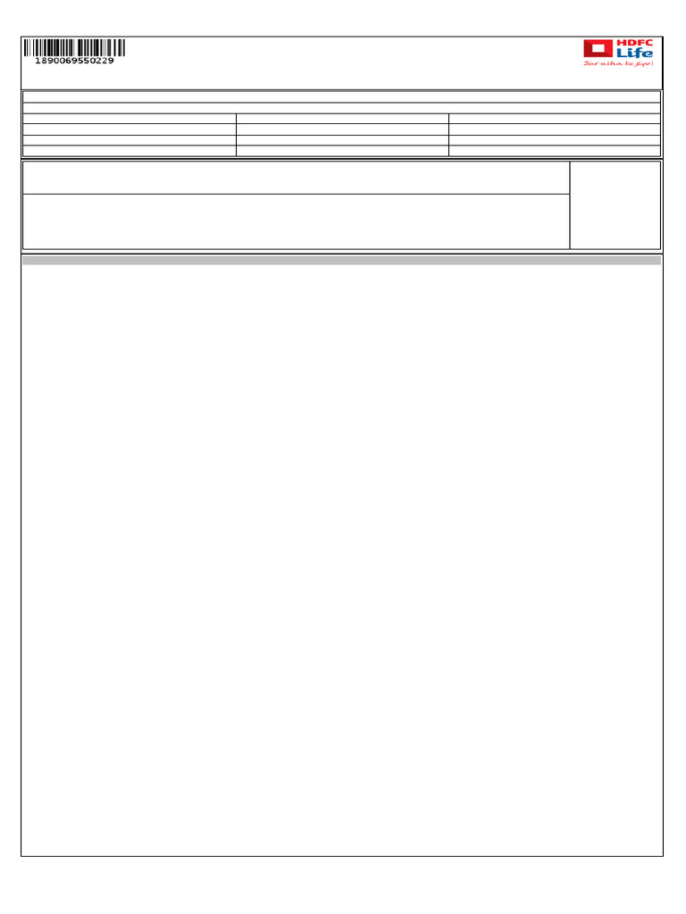 HDFC Life Proposal Form Overview | PDF | Insurance | Life Annuity